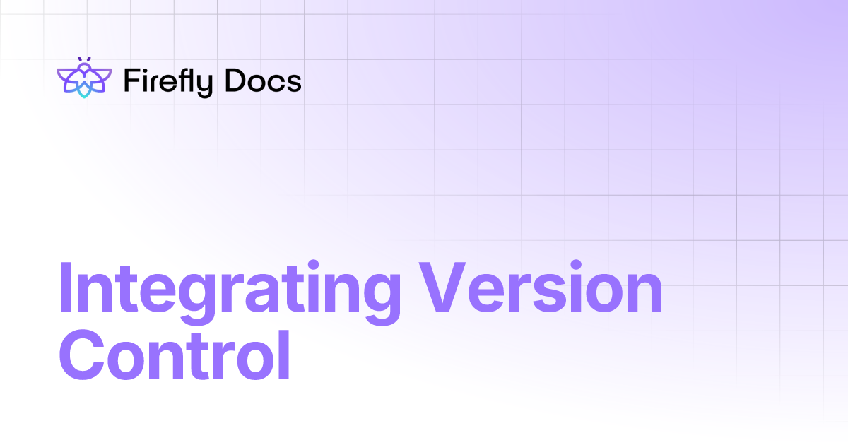 Integrating Version Control | Firefly Docs