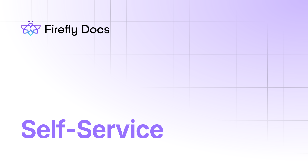 Self-Service | Firefly Docs
